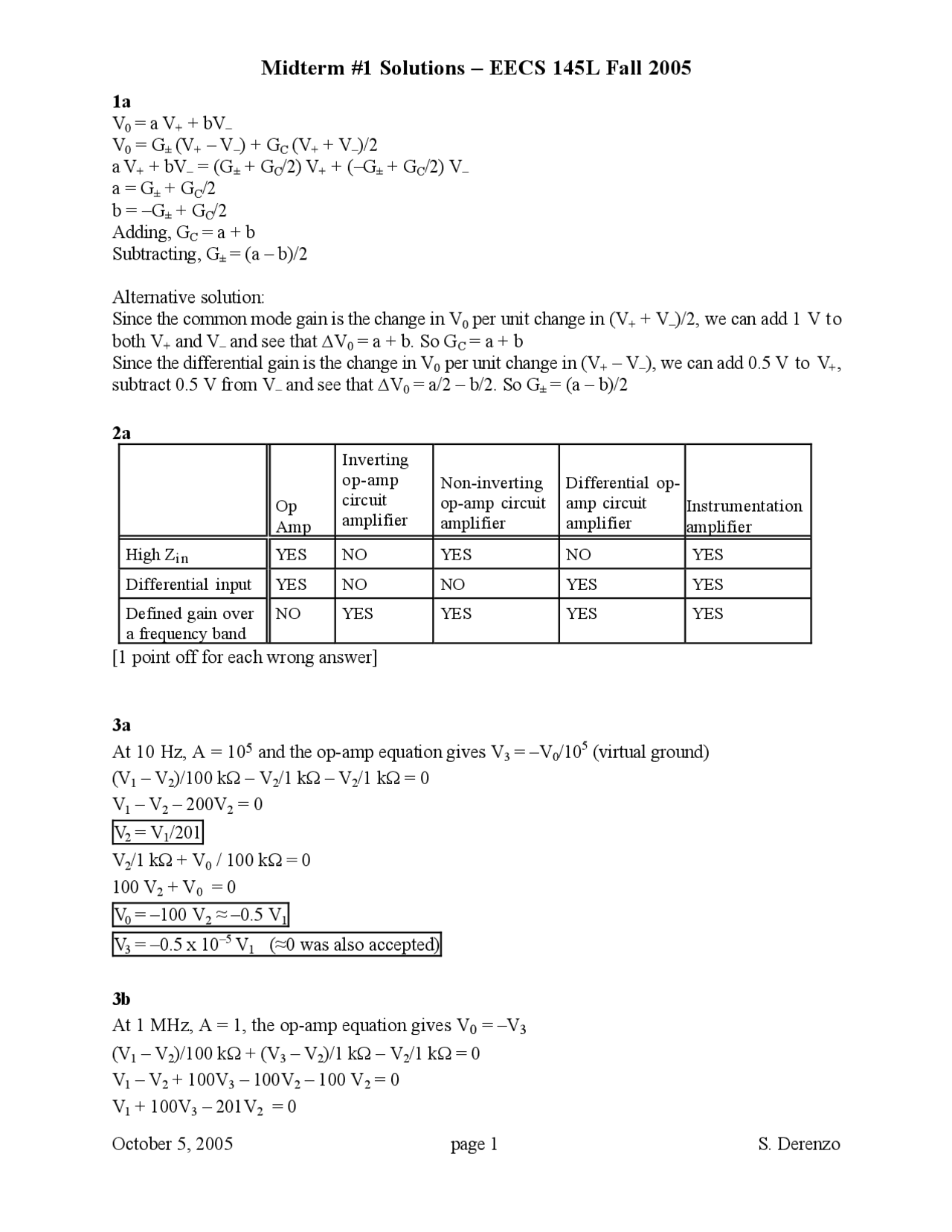 Two Inputs Intro Electronic Transducer Lab Solved Exam Docsity