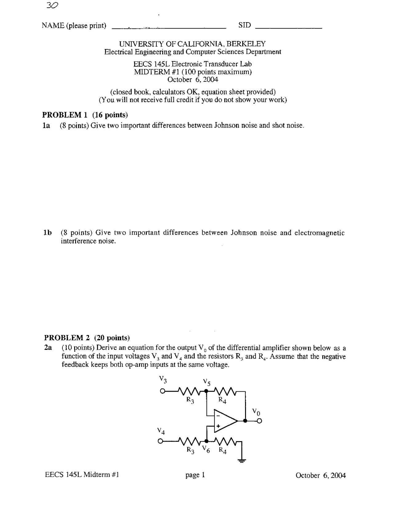 Virtual Short Rule Intro Electronic Transducer Lab Solved Exam