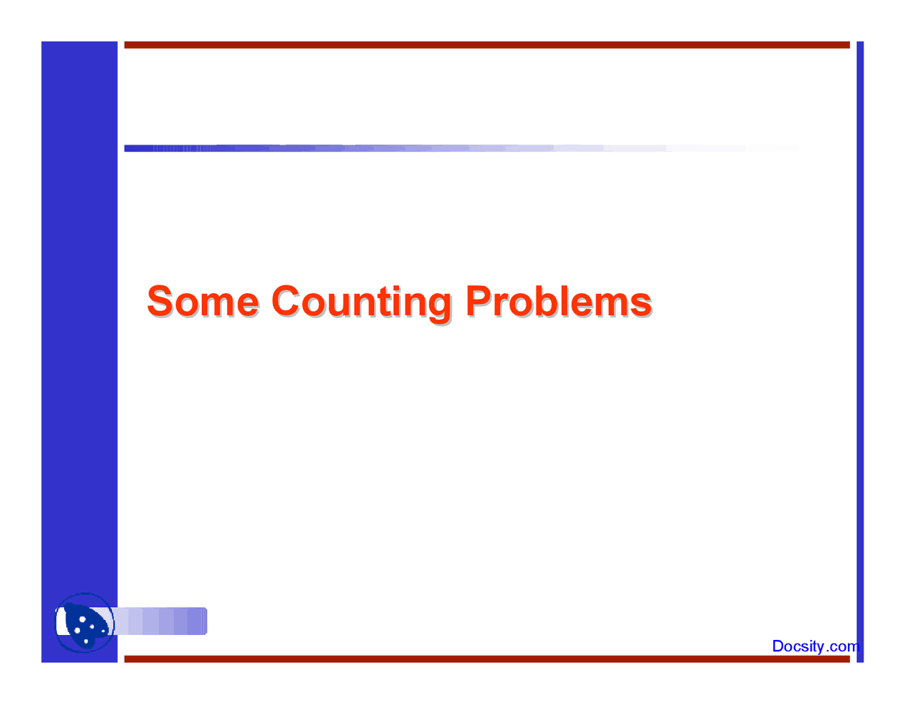 Some Counting Problems - Applied Graph Theory - Lecture Slides - Docsity
