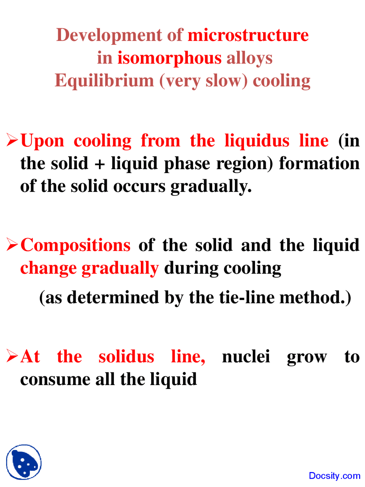 Isomorphous Alloys Science And Engineering Of Materials Lecture