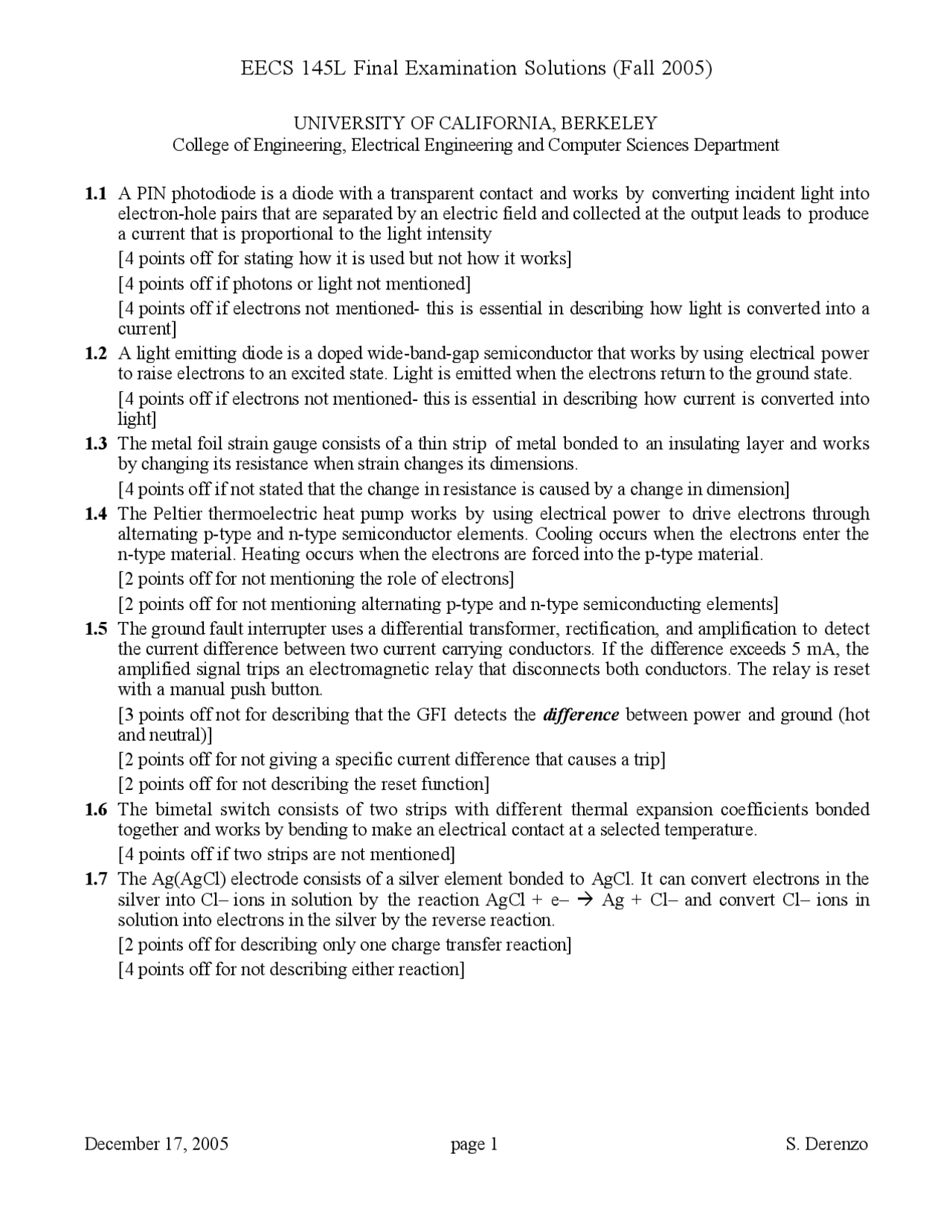 Devices Intro Electronic Transducer Lab Solved Exam Docsity