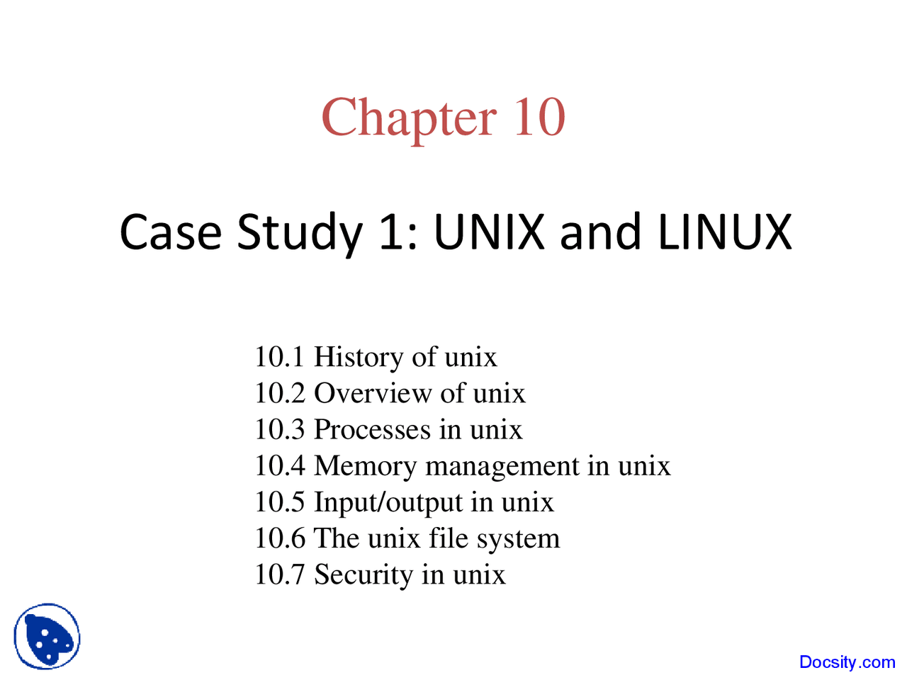 Unix And Linux Applied Operating System Lecture Slides Docsity
