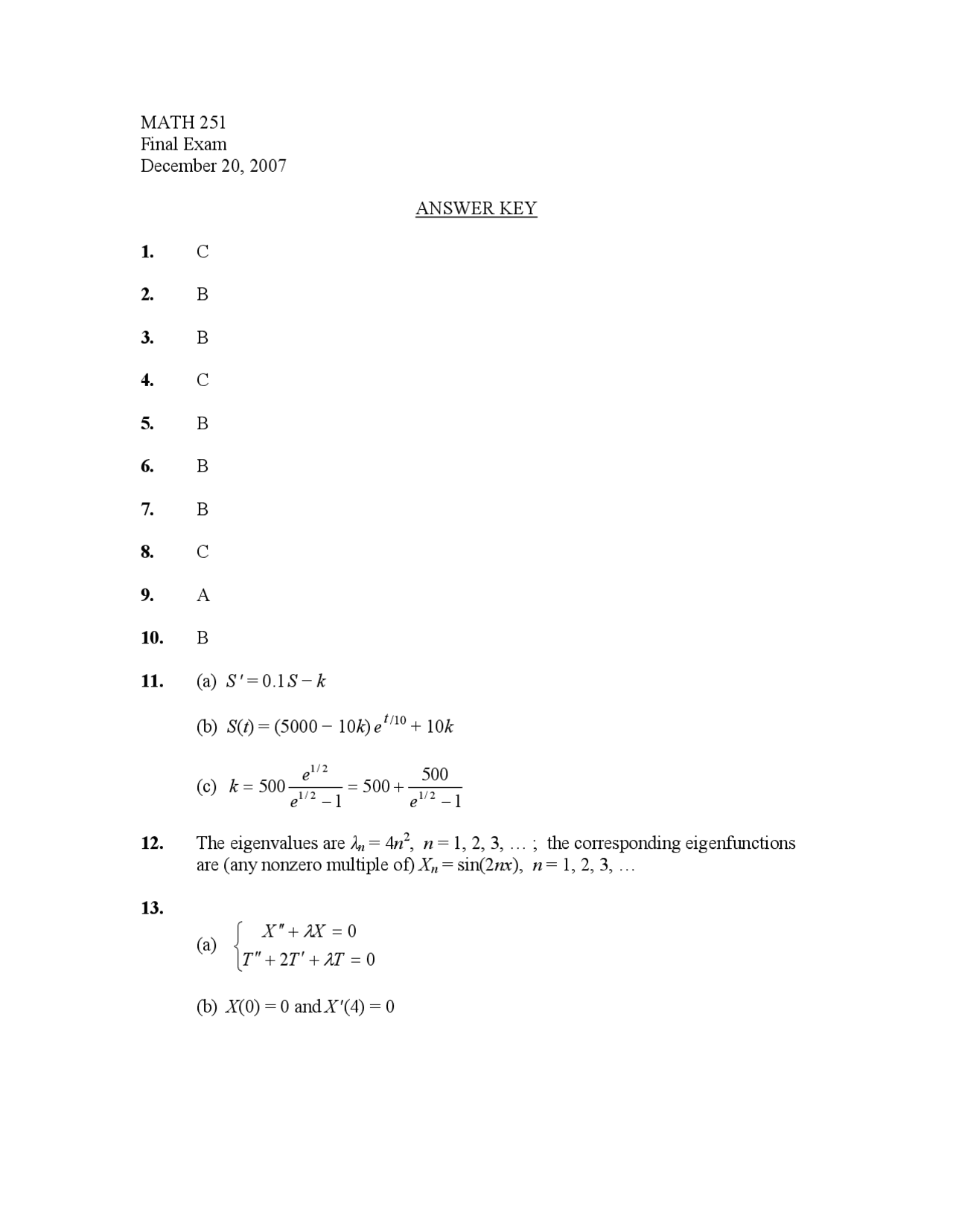 One Solution Ordinary And Partial Differential Equations Solved