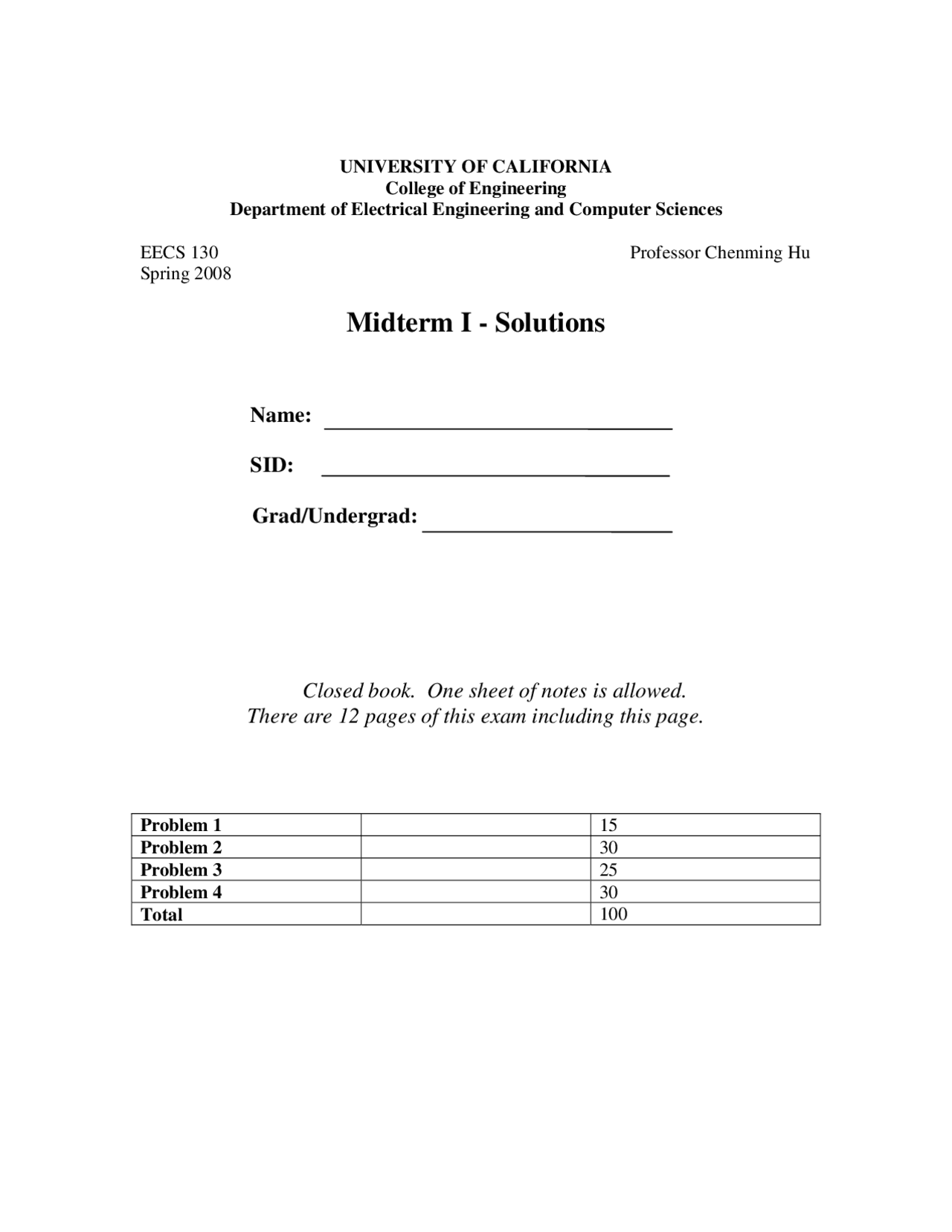 Electric Potential Integrated Circuit Devices Solved Exam Docsity