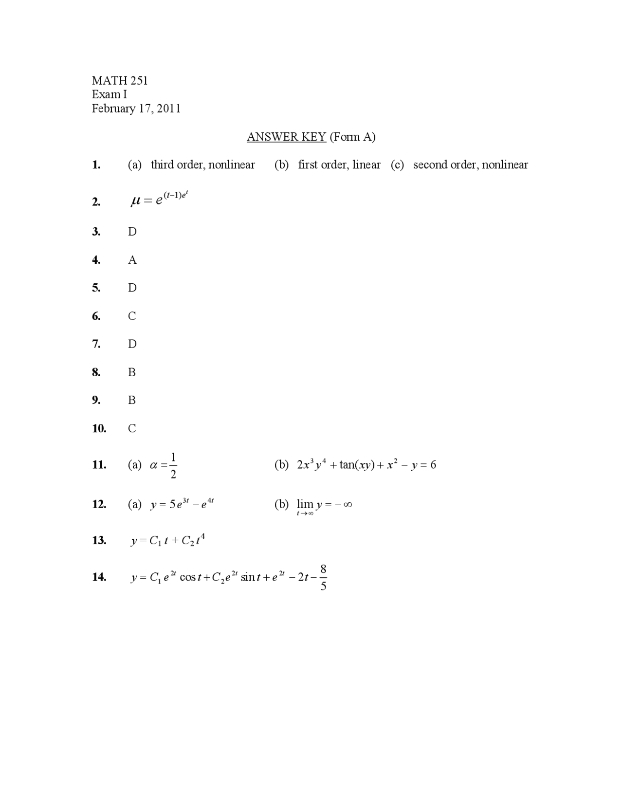 Linear Or Nonlinear Ordinary And Partial Differential Equations