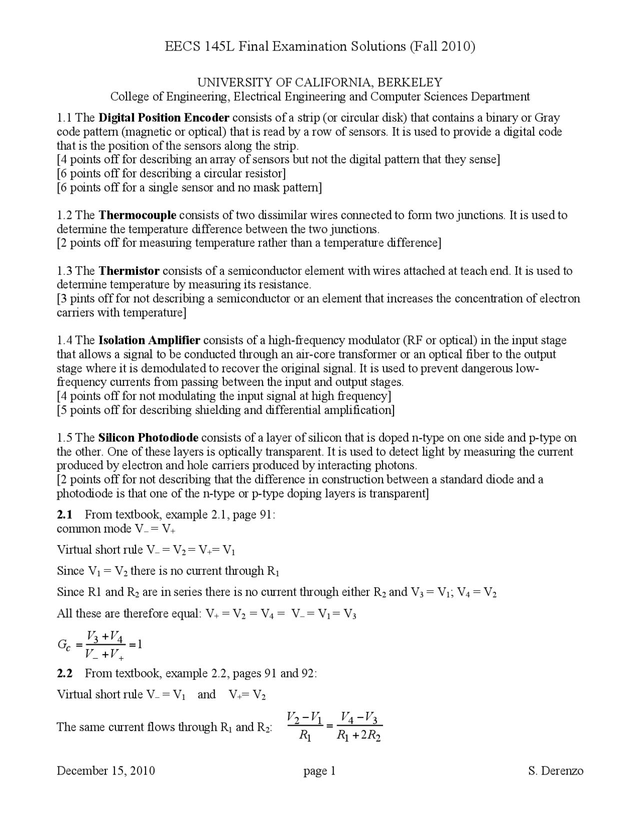 Digital Position Intro Electronic Transducer Lab Solved Exam Docsity