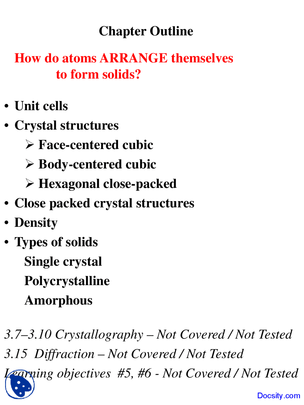 Types Of Solids Science And Engineering Of Materials Lecture Slides