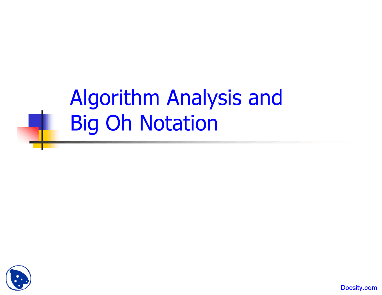 Algorithm Analysis C Sharp Lecture Slides Docsity 0095