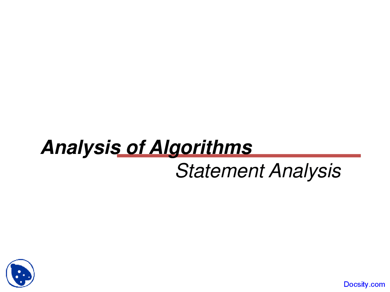 Statement Analysis - Advanced Programming - Lecture Slides - Docsity Statement Analysis - Advanced Programming - Lecture Slides - Docsity