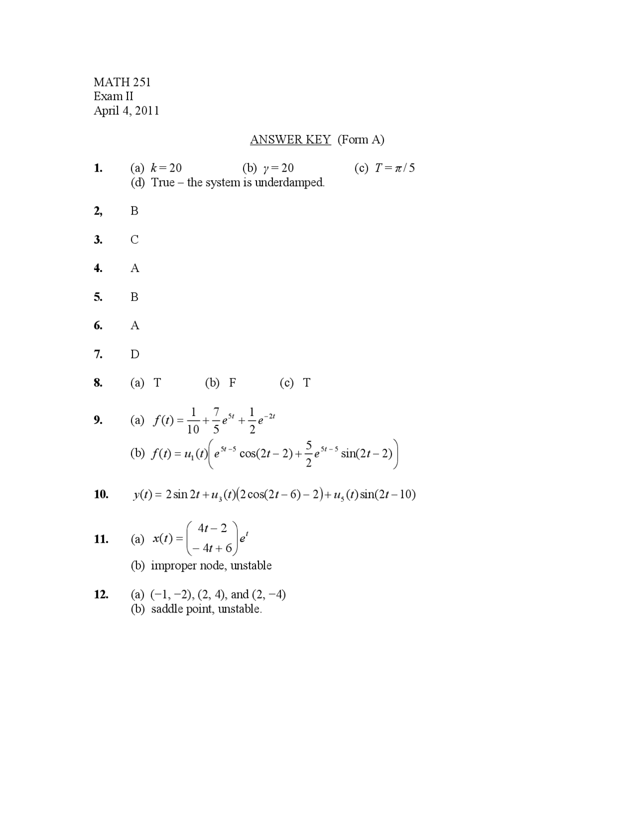 Mass Spring System Ordinary And Partial Differential Equations