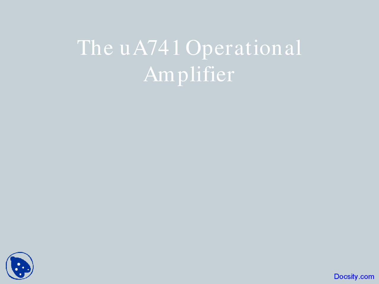 Operational Amplifier Analog Circuits And Systems Design Lecture