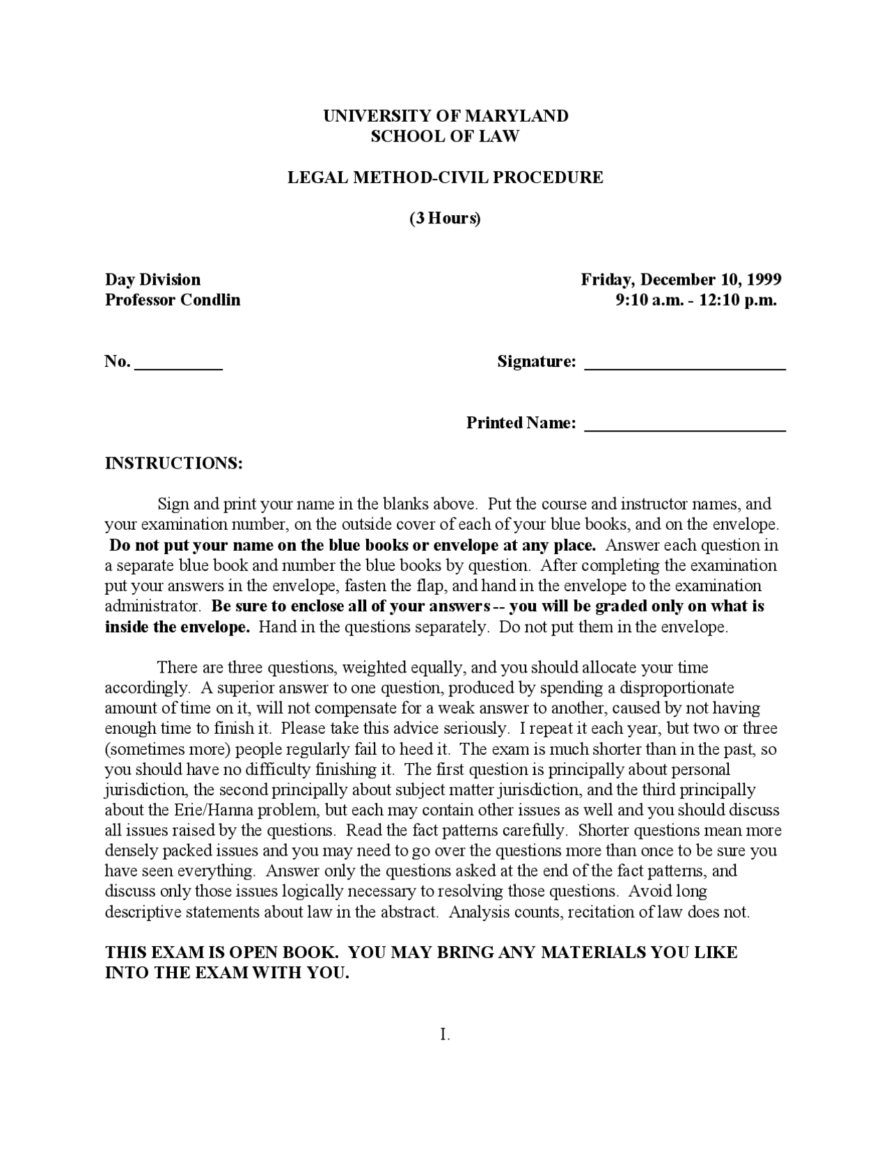 Products Liability Lawsuit - Civil Procedure - Past Paper - Docsity