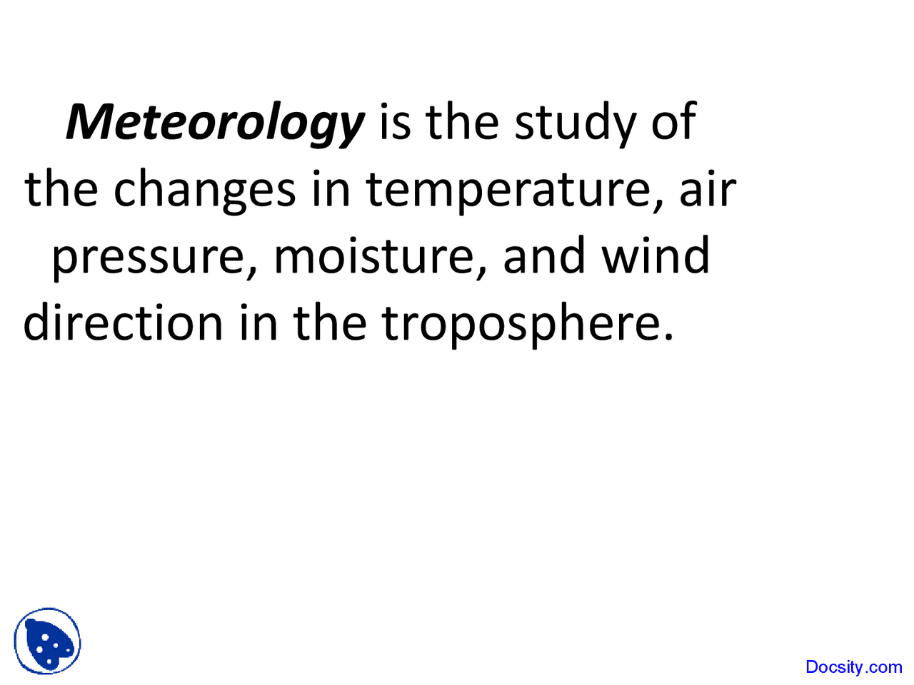 Meteorology - Physical Engineering - Lecture Slides | Slides ...