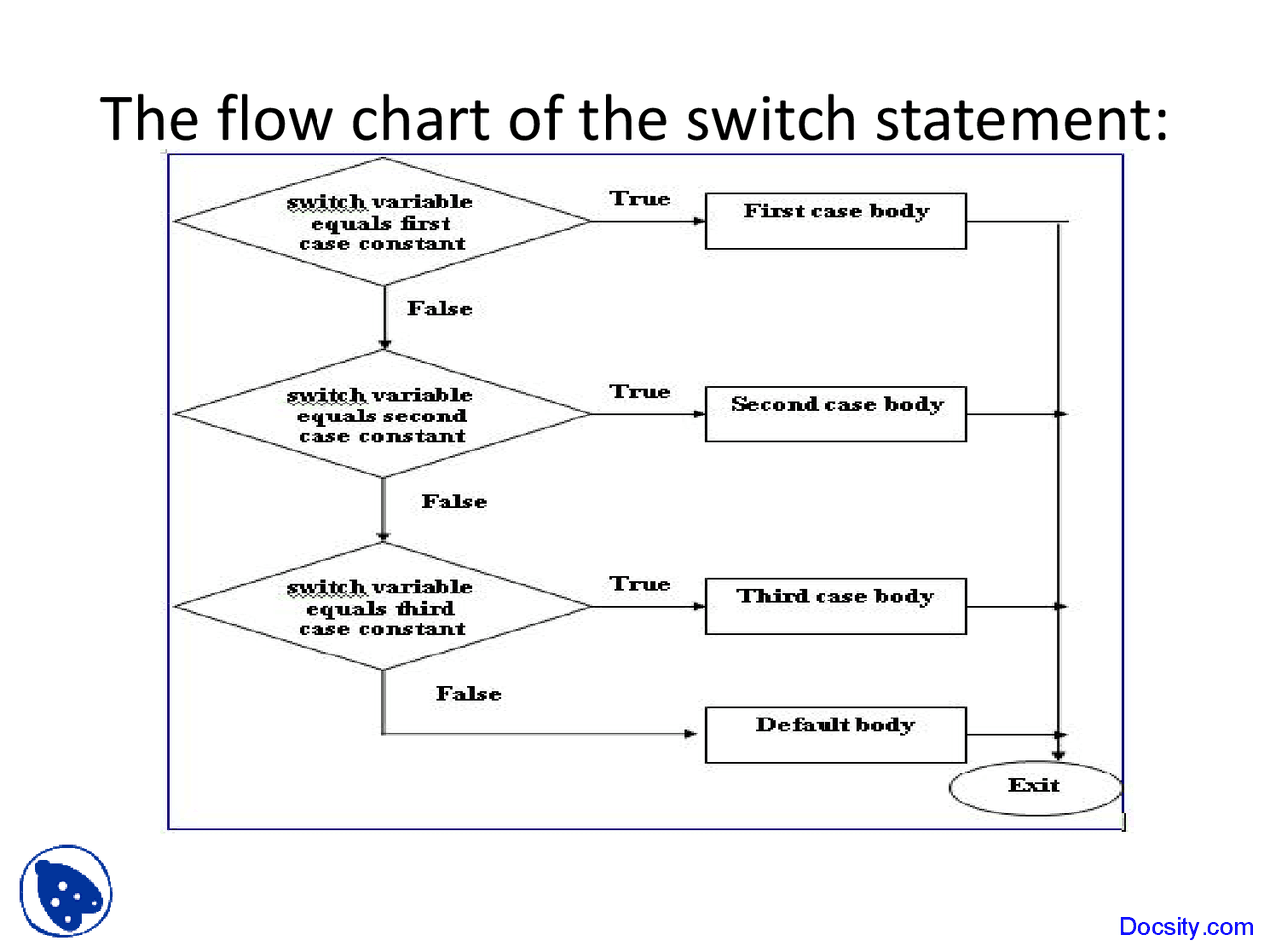 Switch Statement Computer Fundamentals Lecture Slides Docsity