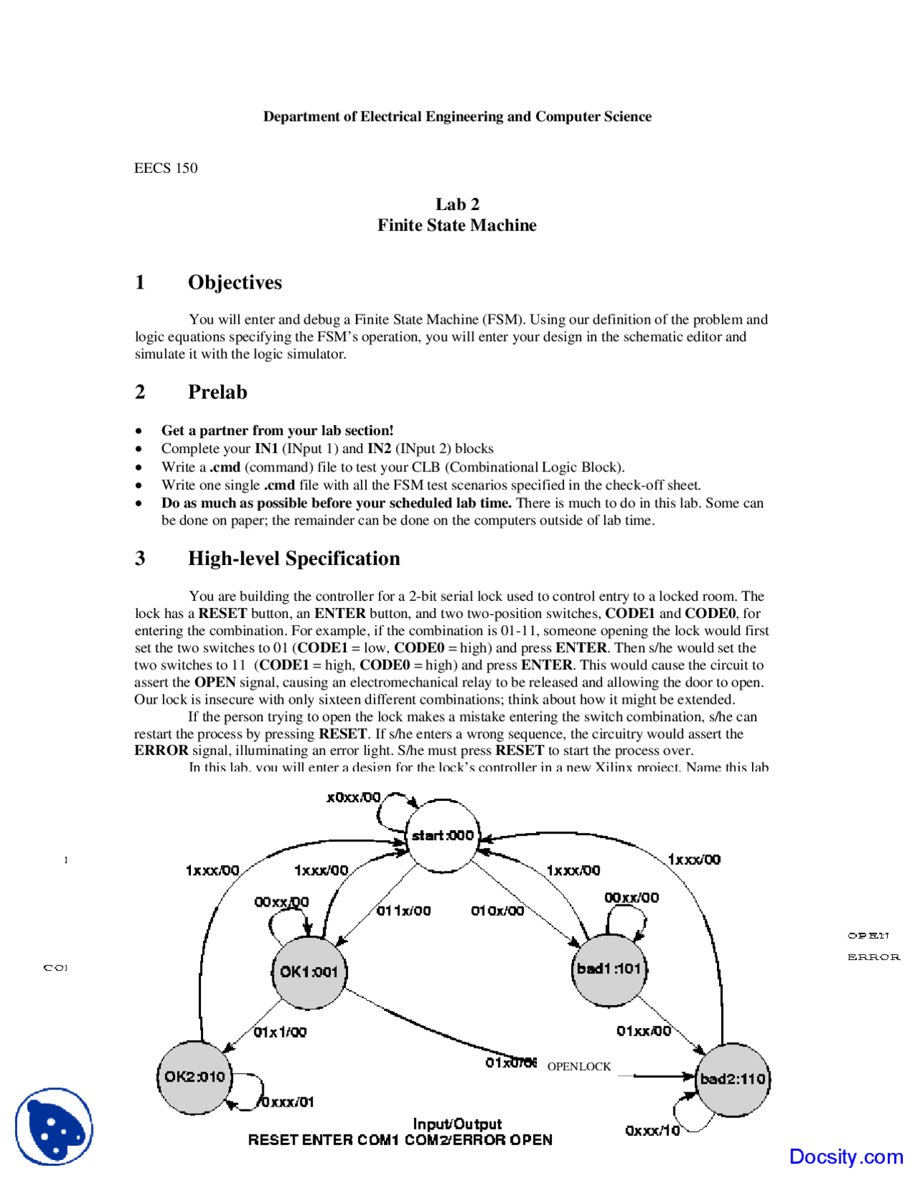 Finite State Machine Components And Techniques For Digital Systems
