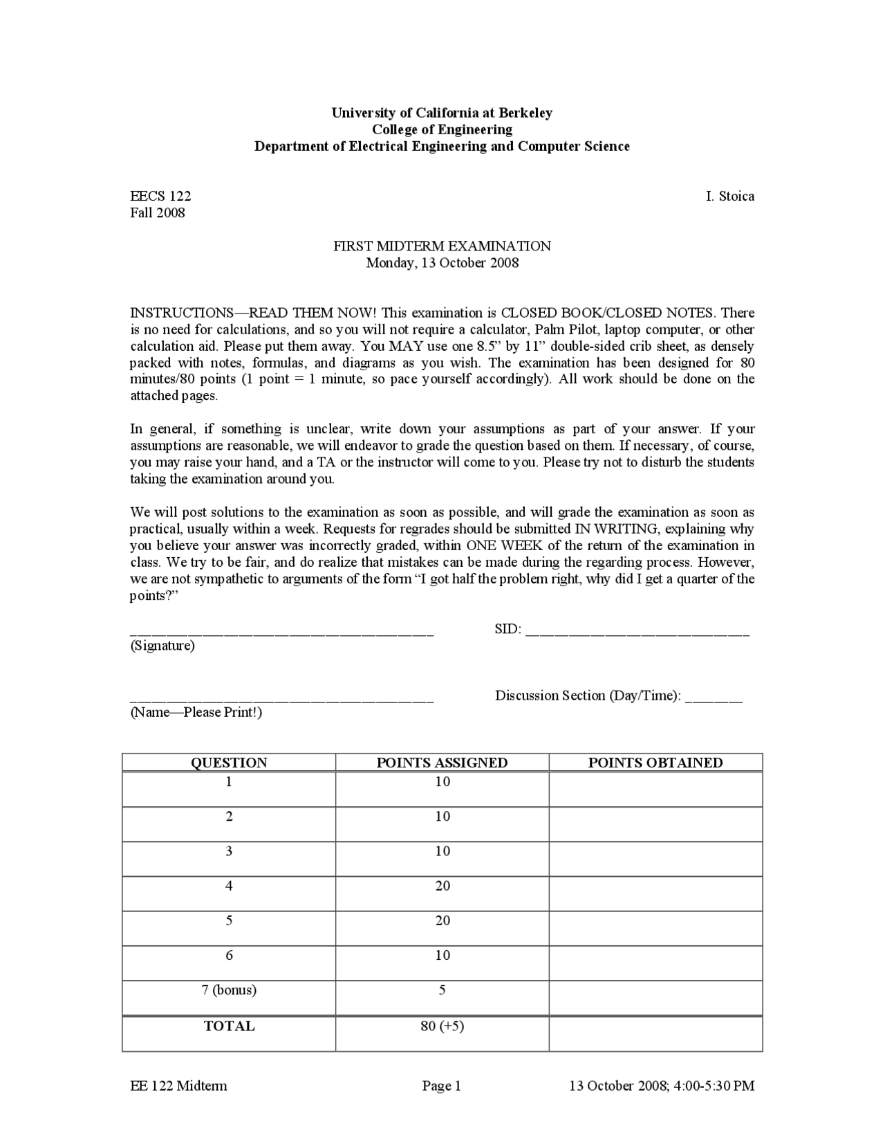 Formulas Introduction To Communication Networks Solved Exam Docsity