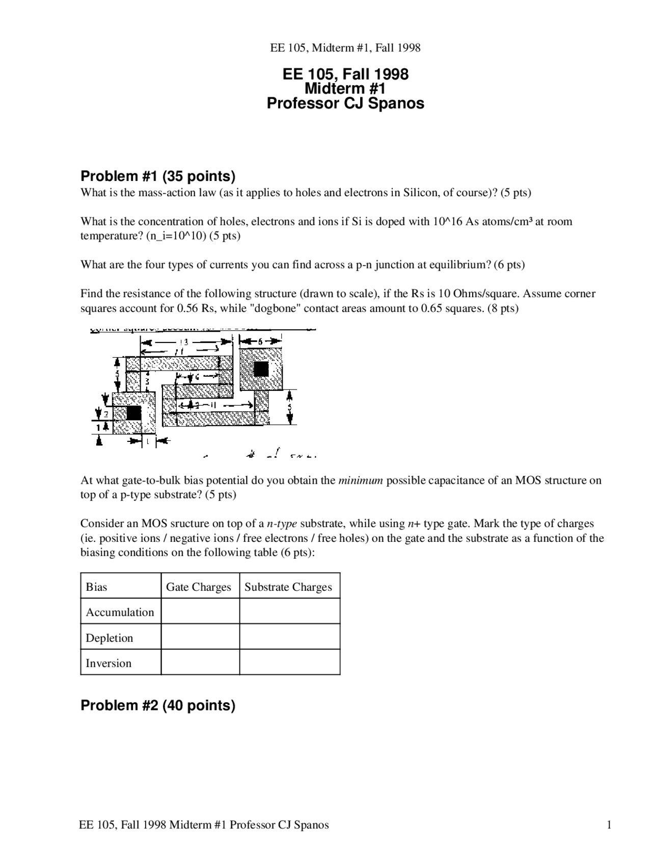 Structure Microelectronic Devices And Circuits Exam Docsity
