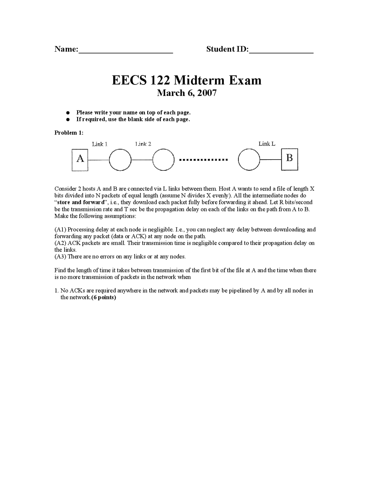 Connected - Introduction to Communication Networks - Exam | Exams Data Communication Systems and ...