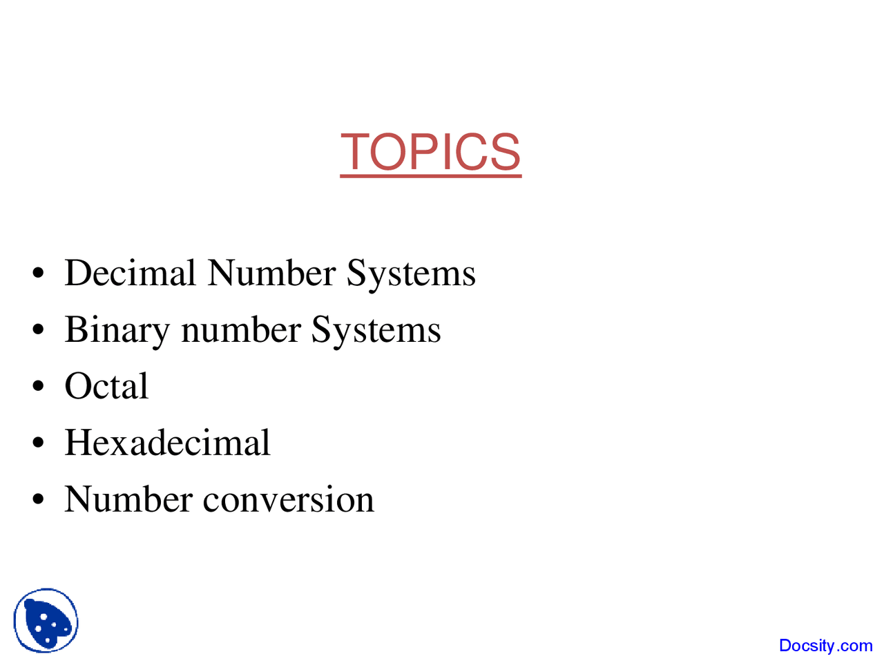 Decimal Number Systems Computer Fundamentals Lecture Slides