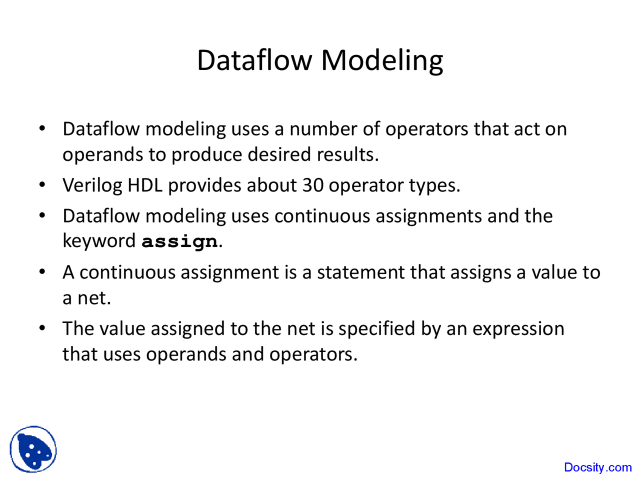 Dataflow Modeling Computer Architecture Lecture Slides Docsity