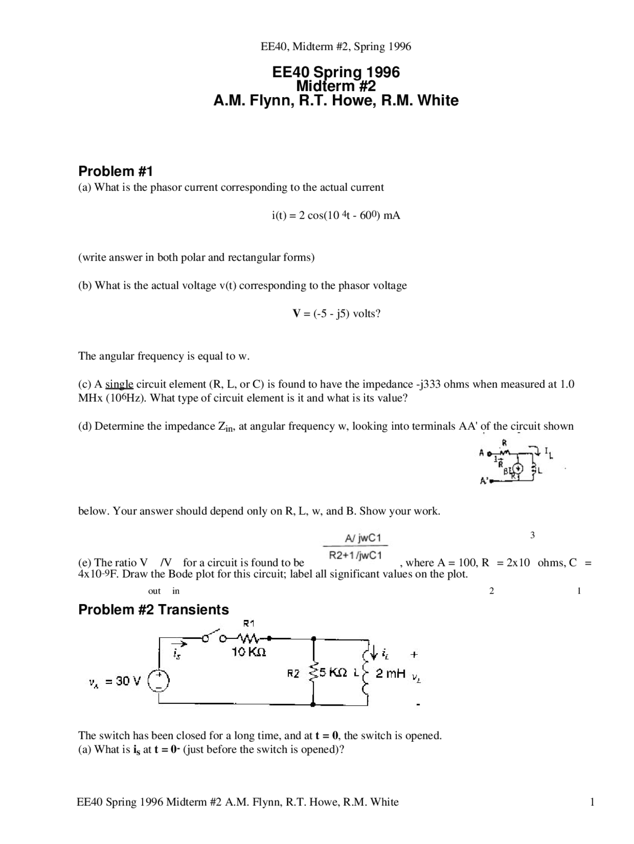 Circuit Element Introduction To Microelectronic Circuits Exam Docsity