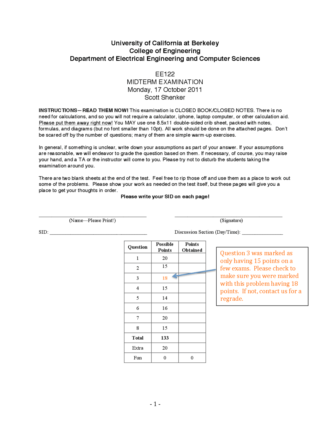 Link Introduction To Communication Networks Solved Exam Docsity