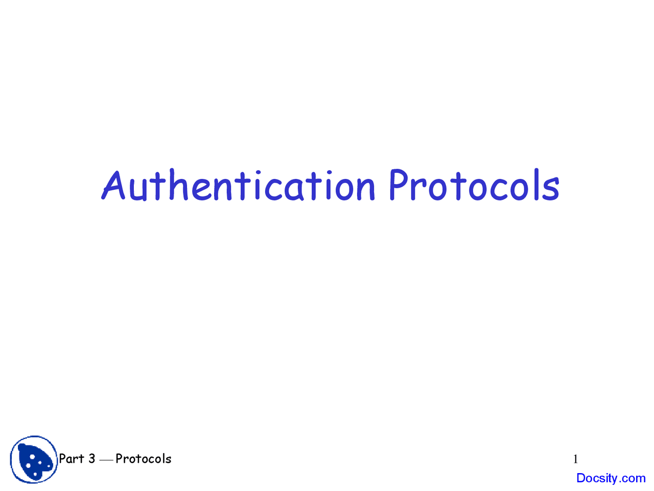 Authentication Protocols Computer And Network Security Lecture
