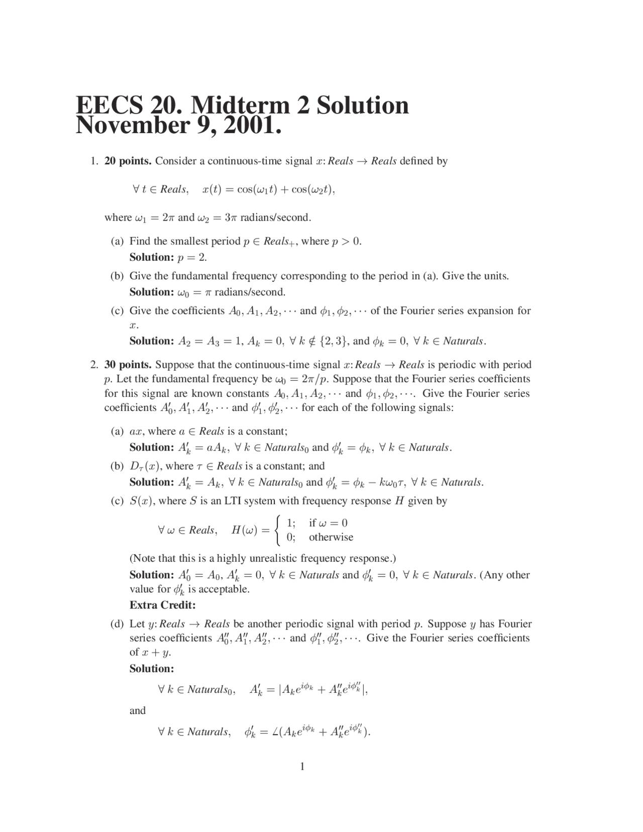 Radians Structure And Interpretation Of Systems And Signals Solved