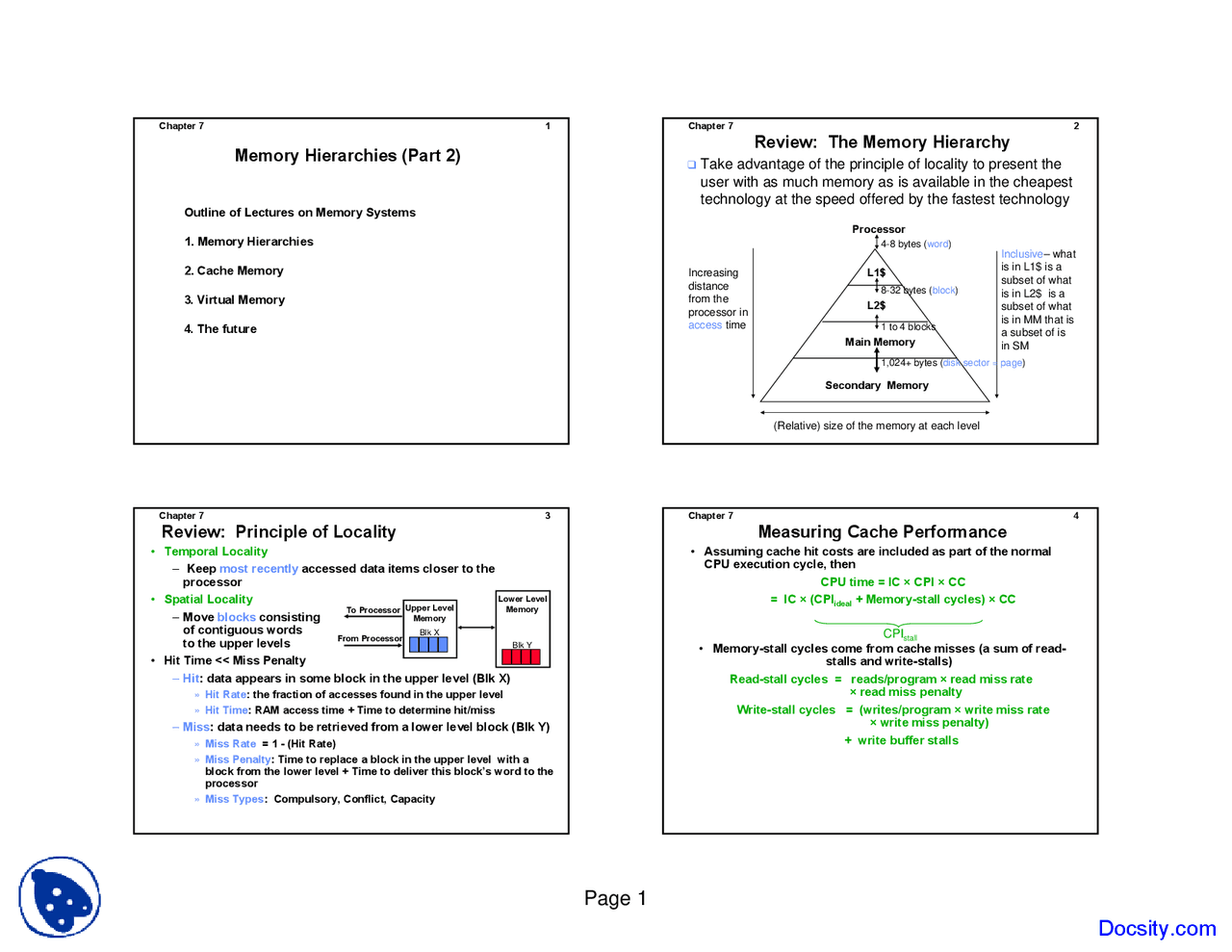 Memory Systems Computer Architecture And Design Lecture Slides