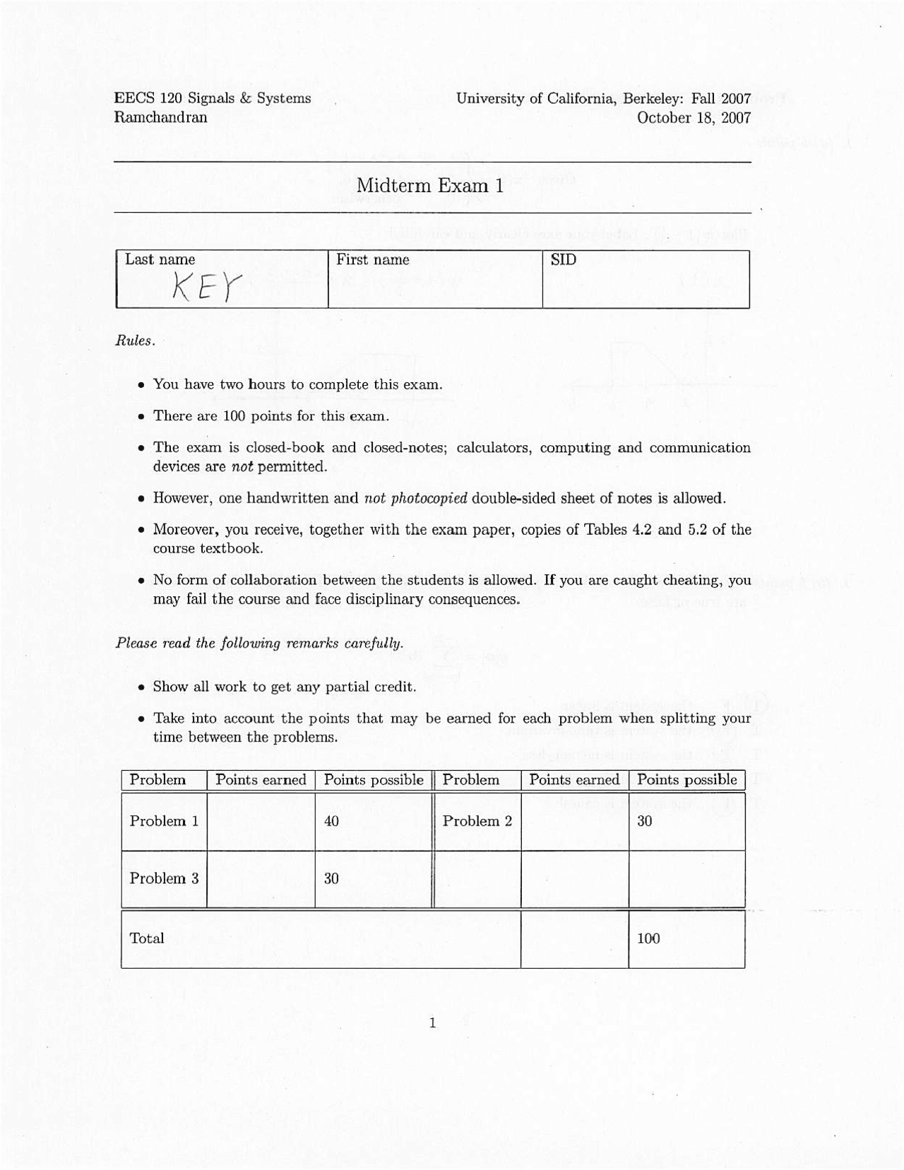 Unit Pulse Signals And Systems Solved Exam Docsity