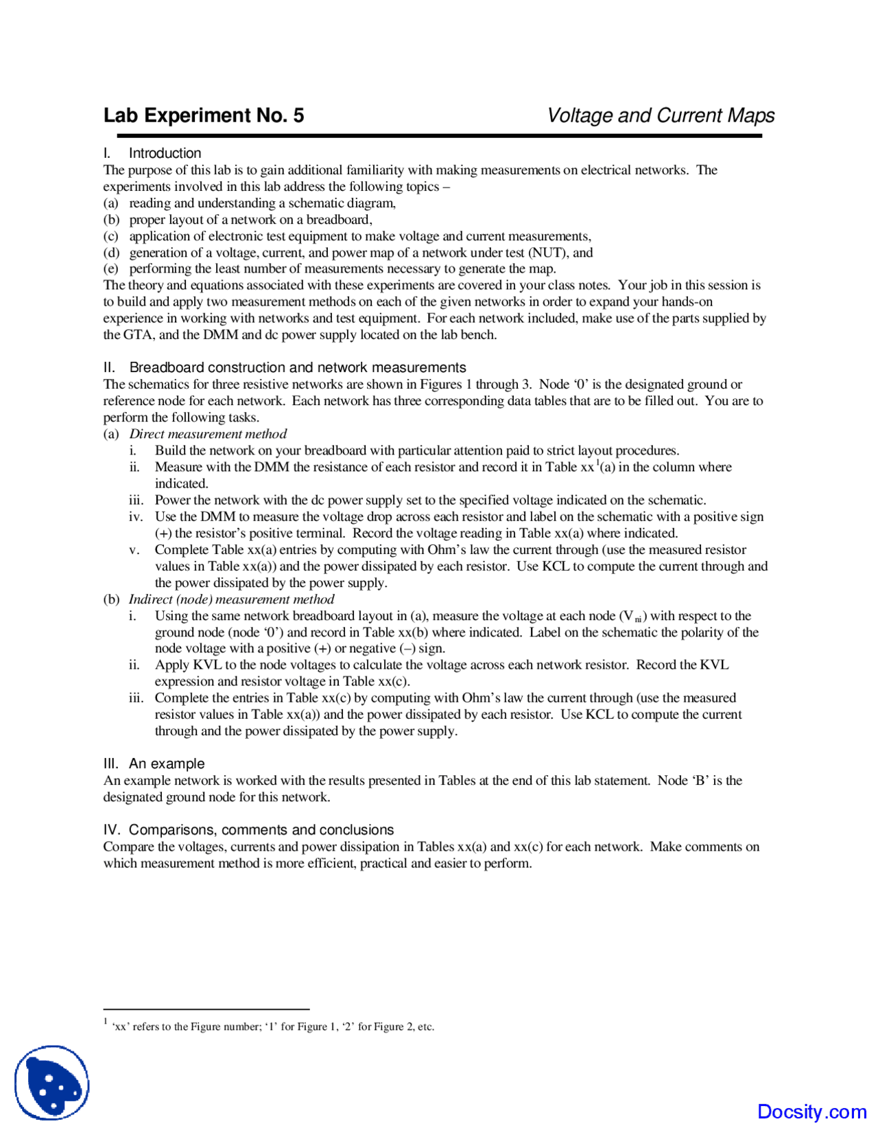 Voltage and Current Maps - Introduction to Electrical Engineering - Lab ...