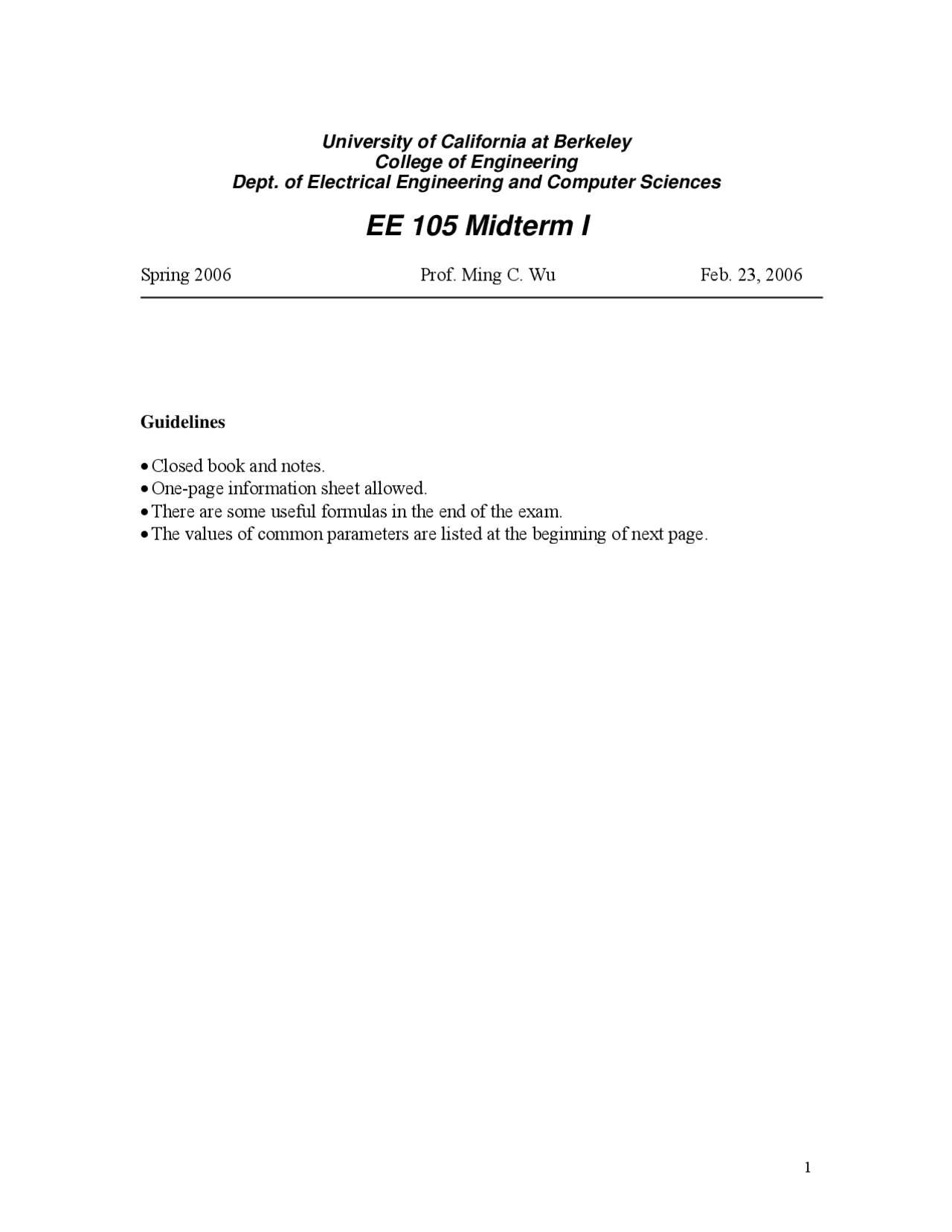 Parameters Microelectronic Devices And Circuits Solved Exam Docsity