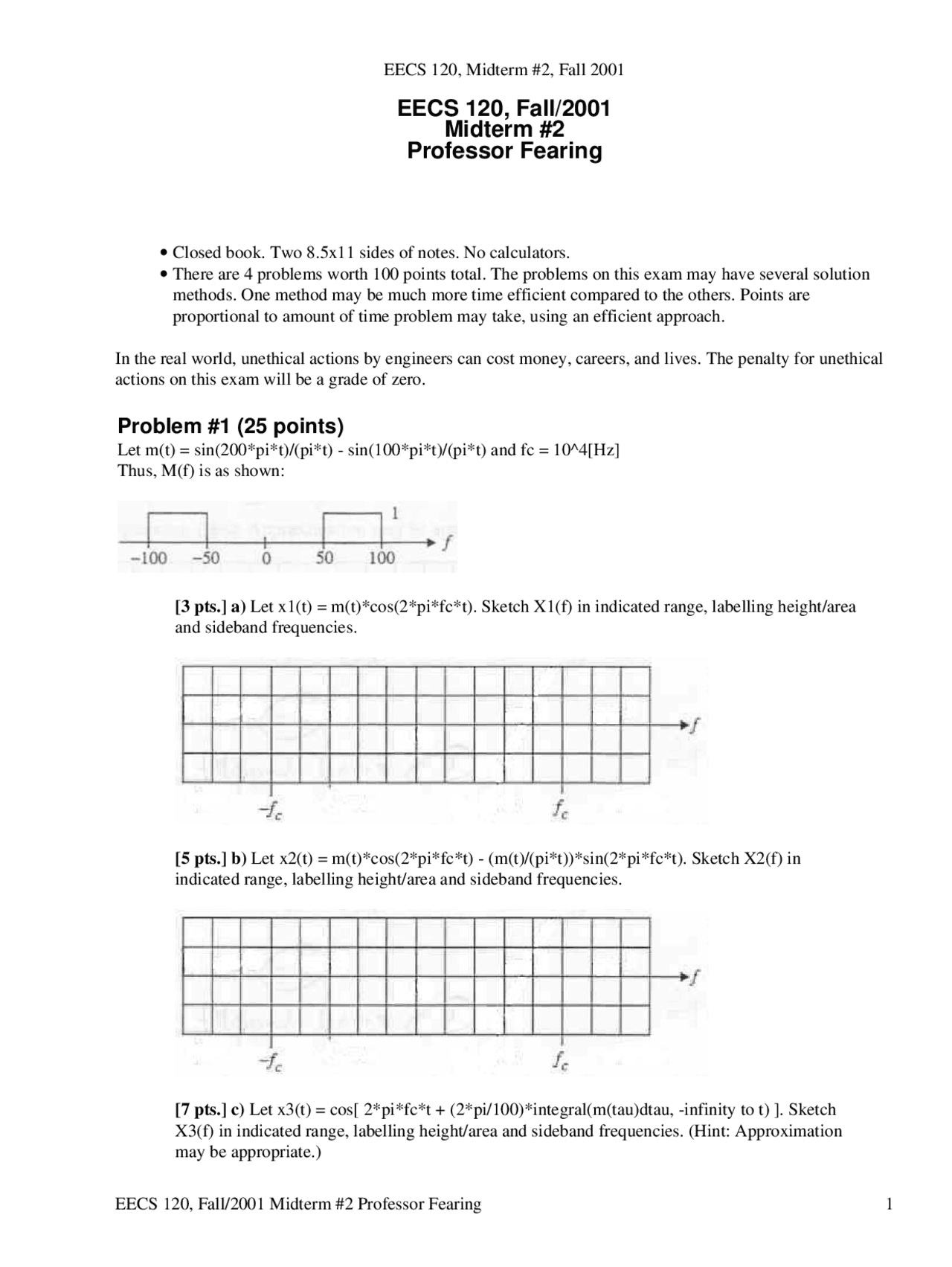 Engineers Signals And Systems Exam Docsity