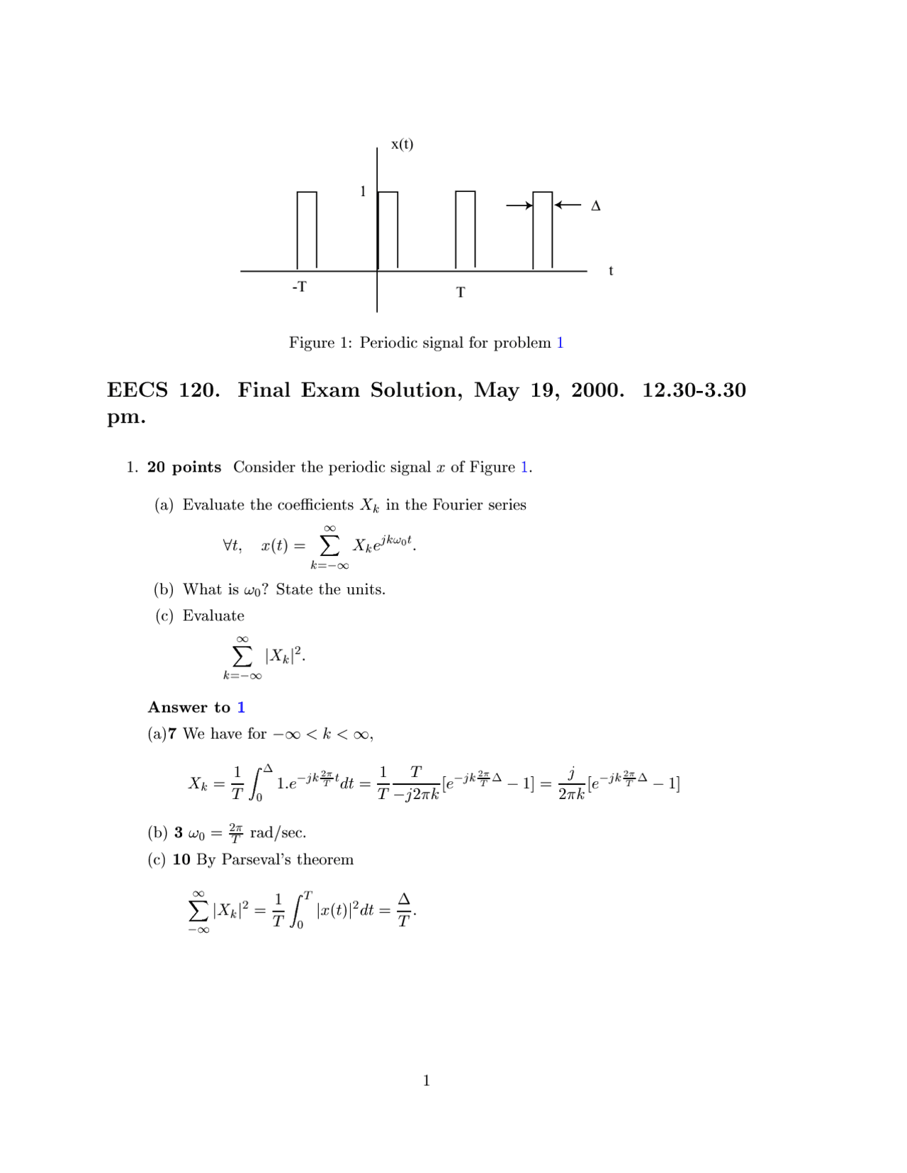 Response Signals And Systems Solved Exam Docsity