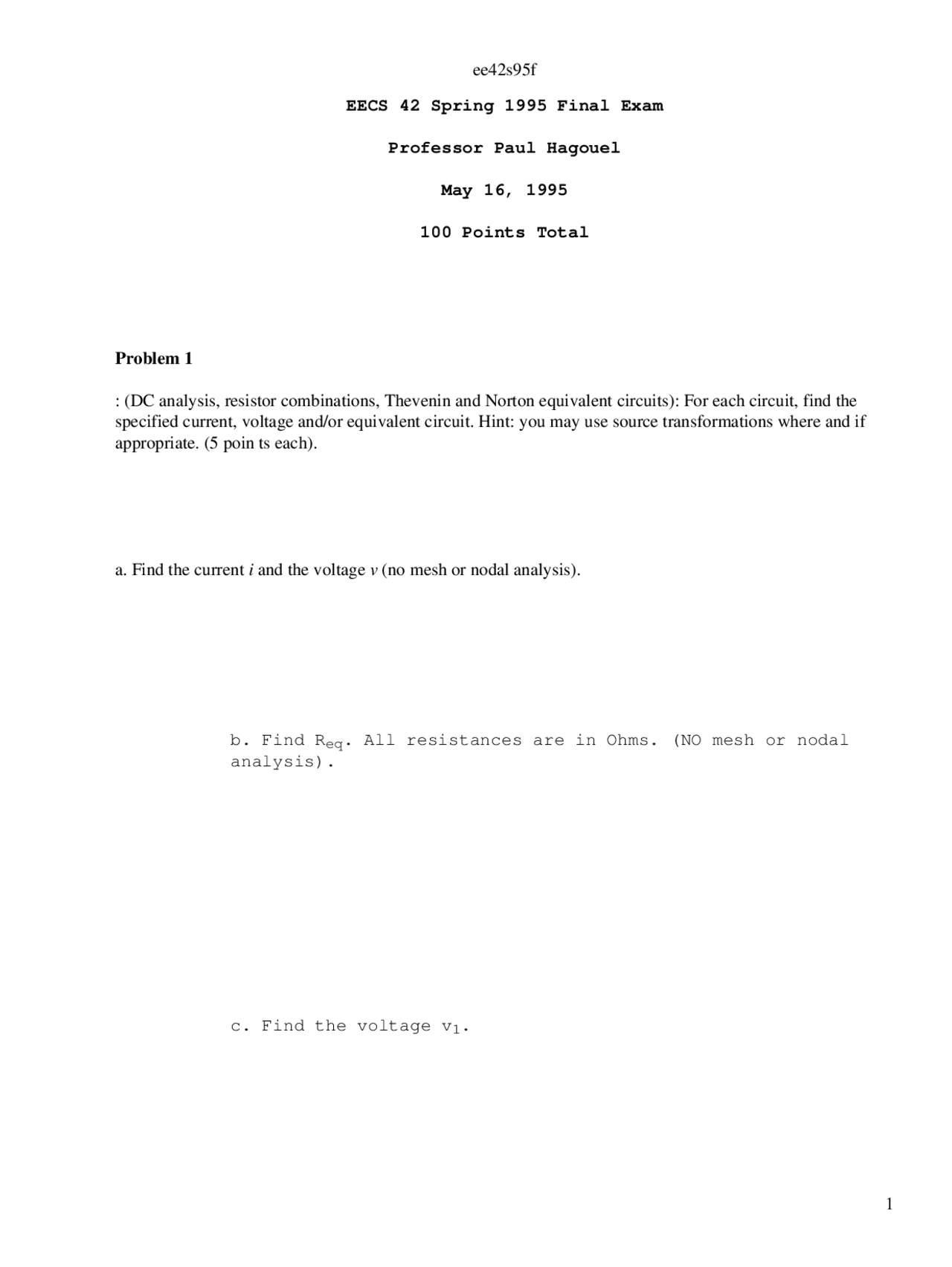 Voltage Introduction To Digital Electronics Exam Docsity