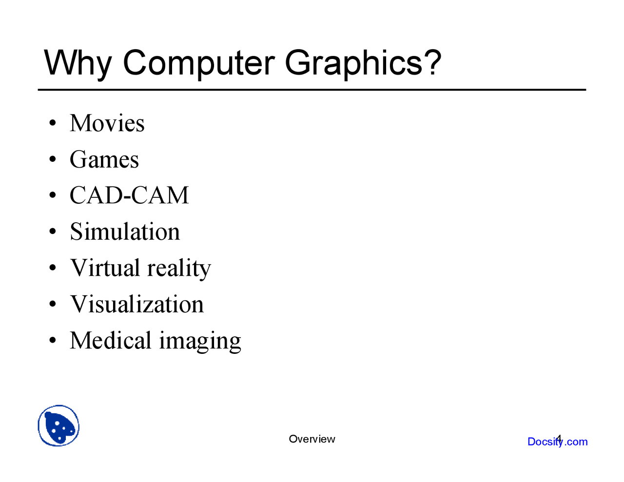 Graphics Algorithms Computer Graphics Lecture Slides Docsity