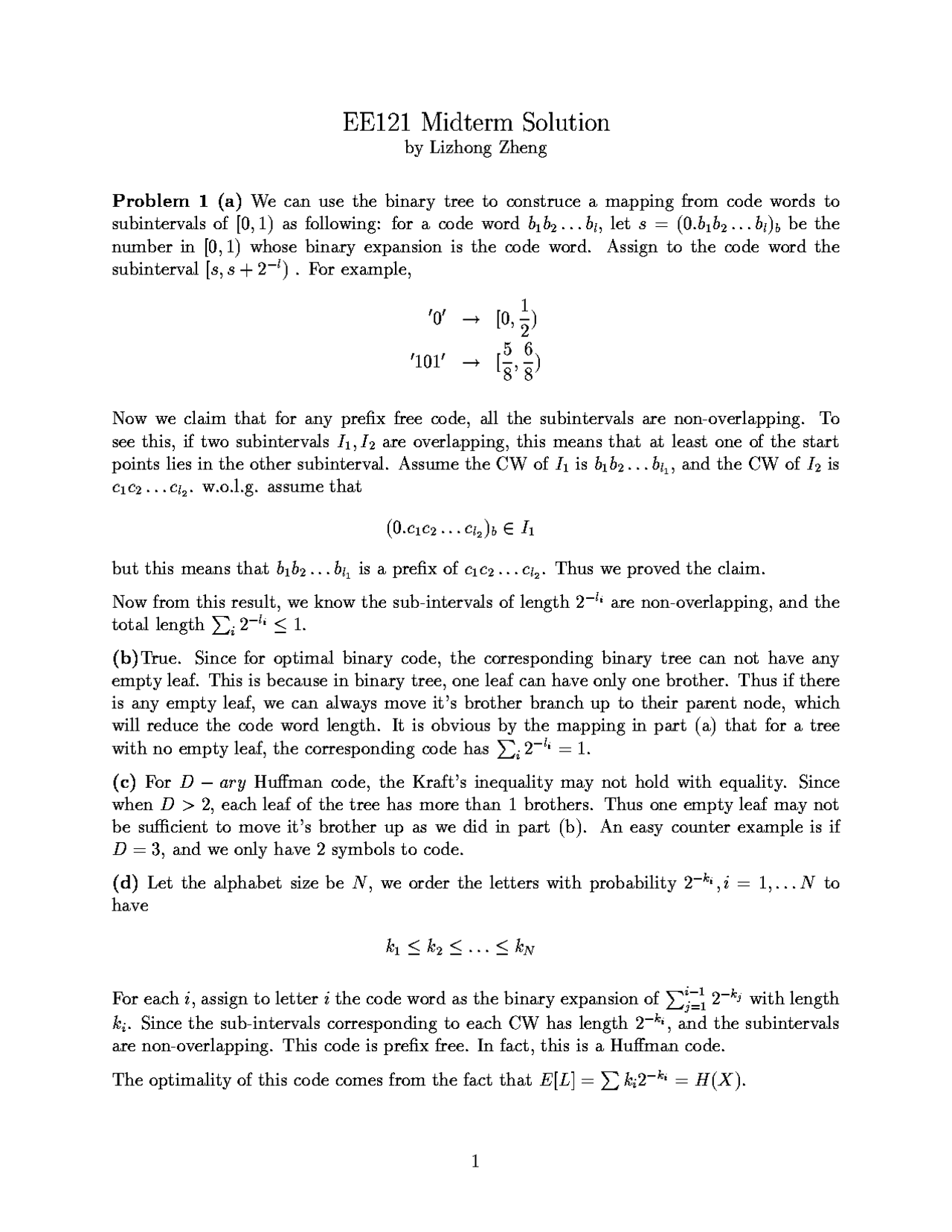 Binary Code Introduction To Digital Communication Systems Solved Exam Docsity