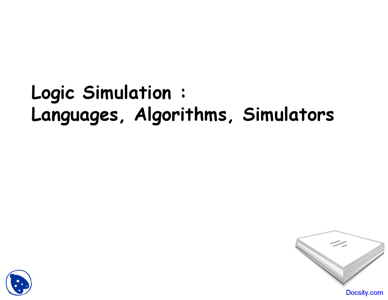 Logic Simulation Functional Verification Lecture Slides Docsity