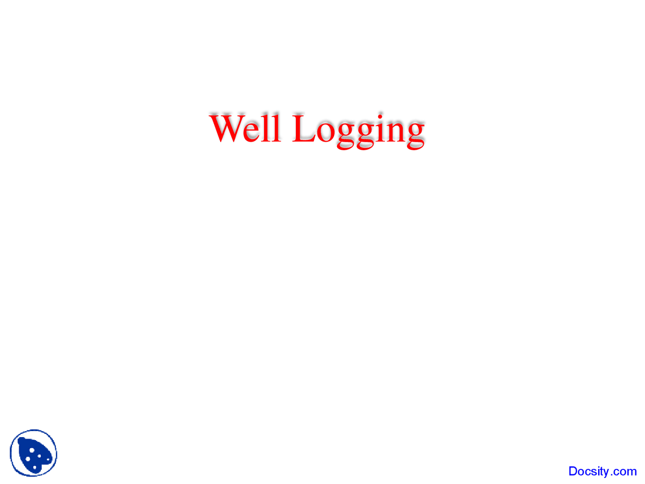 Well Logging Engineering Geology Lecture Slides Slides Genetic