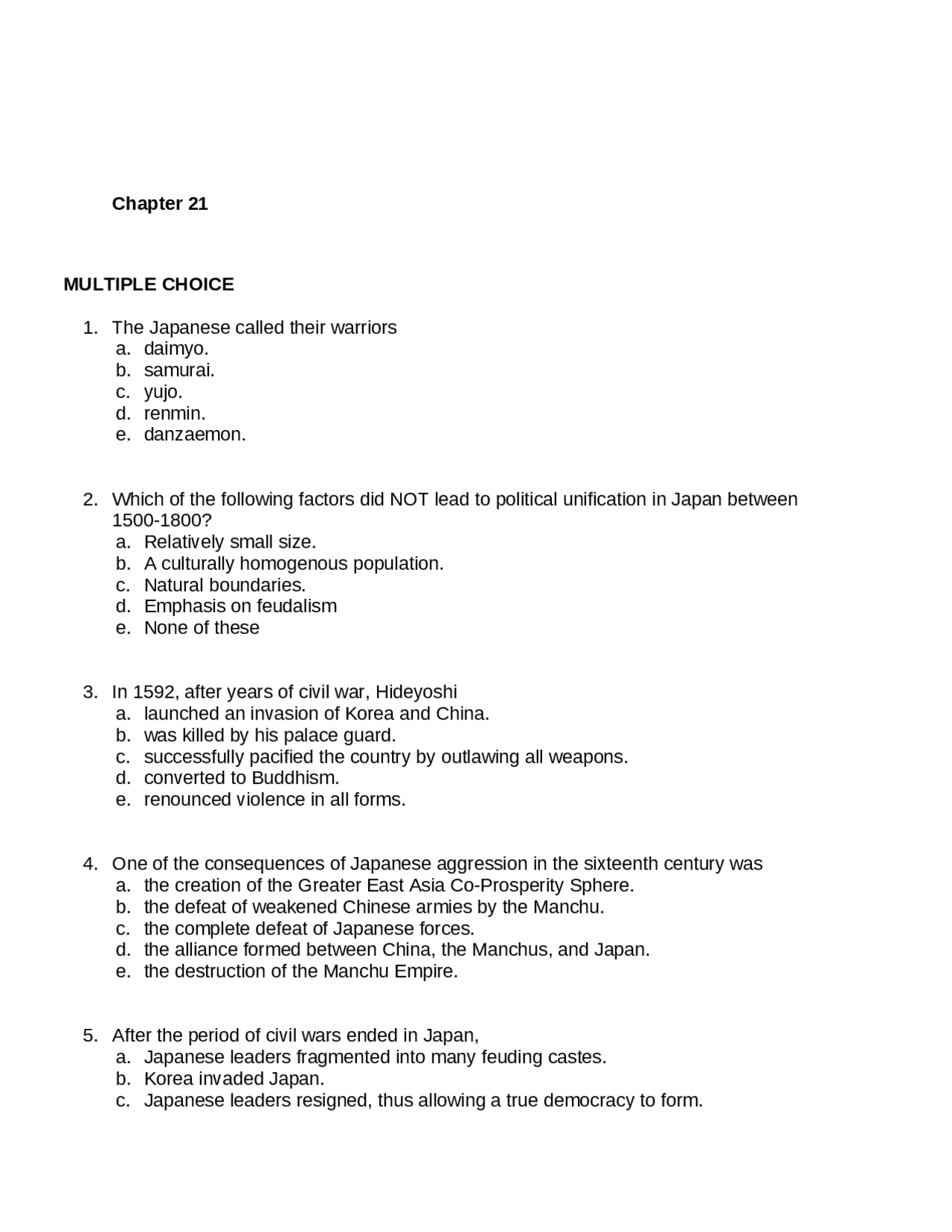 49 Multiple Choice Questions on History of Civilization | HST 102 - Docsity