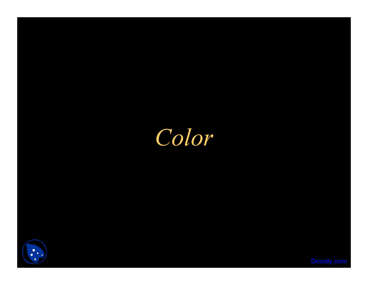 Color Computer Graphics Lecture Slides Docsity