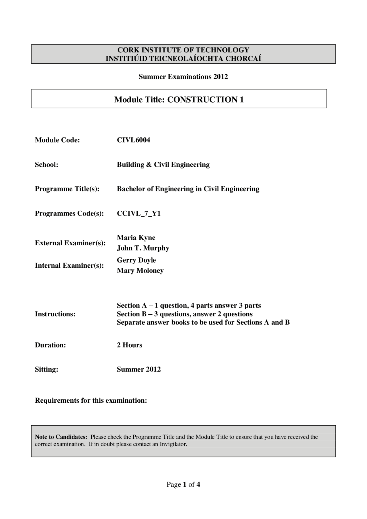 Stages of Concreting - Construction - Past Paper | Exams Material ...