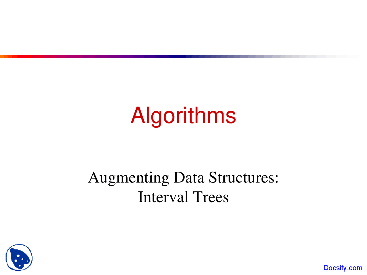 Augmenting Data Structures Introduction To Algorithms Lecture