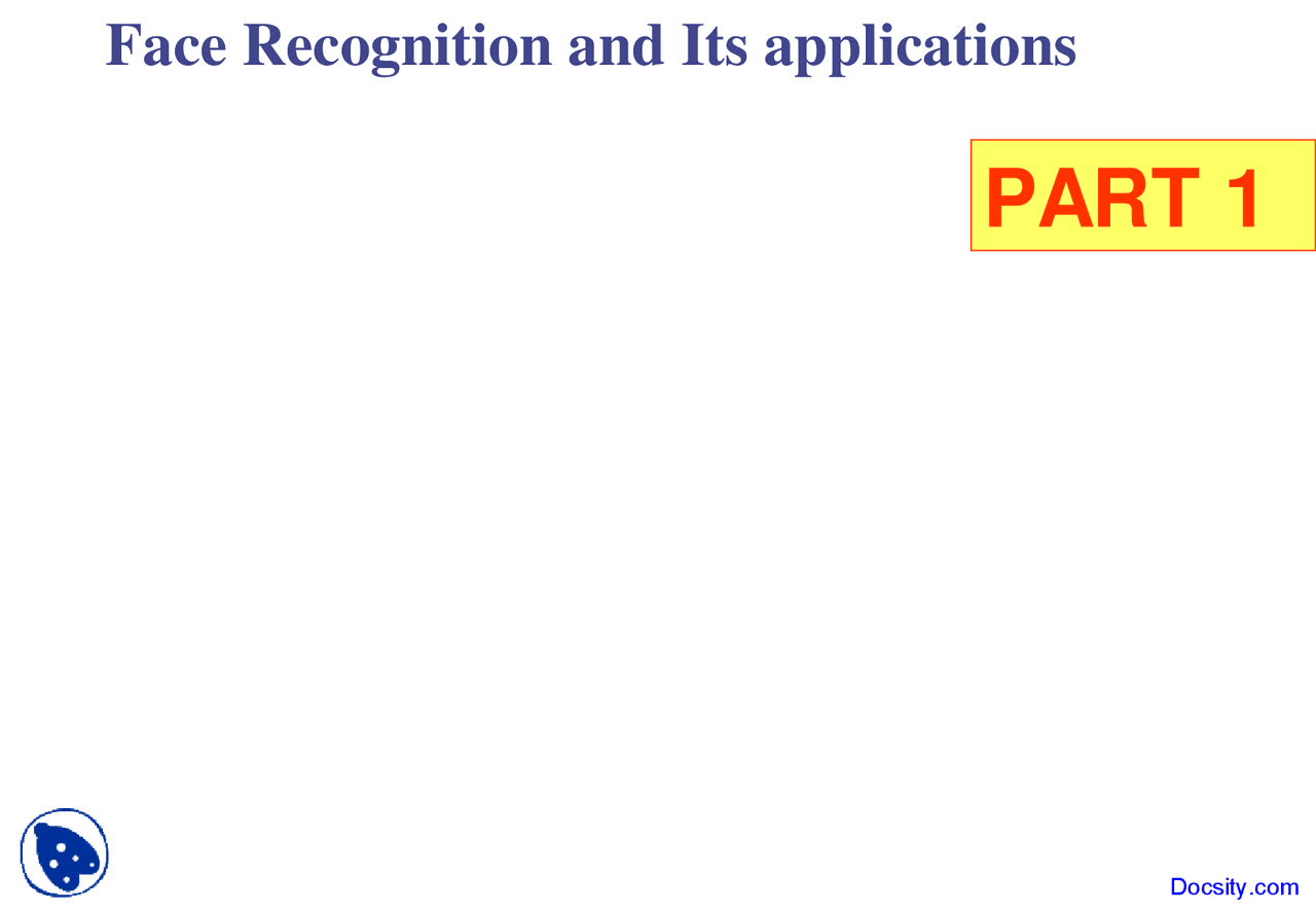 Face Recognition Multimedia Signal Processing Lecture Slides Docsity