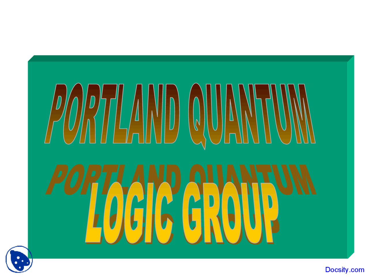 Logic Group Quantum Computing Lecture Slides Docsity