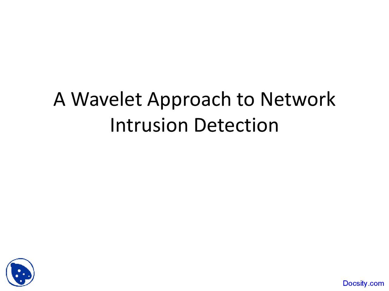 Wavelet Approach Multimedia Signal Processing Lecture Slides Docsity