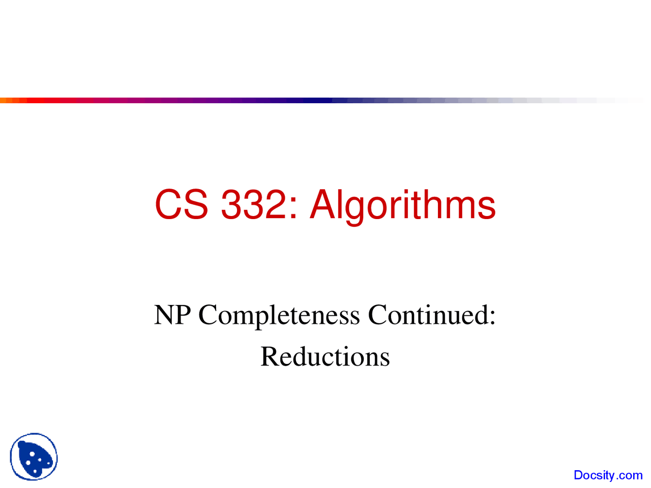 Reductions Two Introduction To Algorithms Lecture Slides Docsity