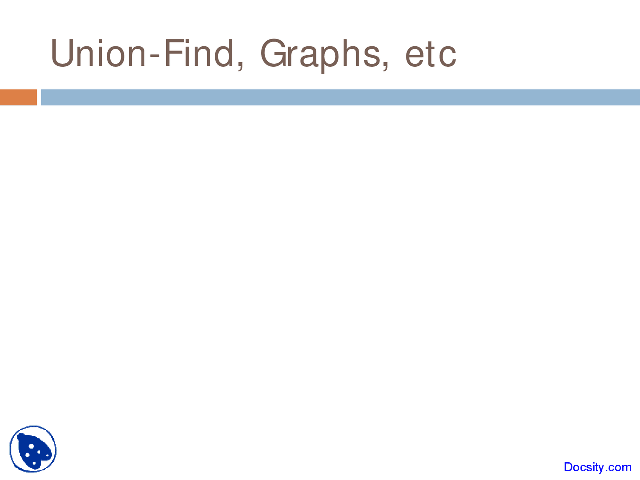 Union Find - Introduction to Algorithms and Data Structures - Lecture ... Union Find - Introduction to Algorithms and Data Structures - Lecture ...