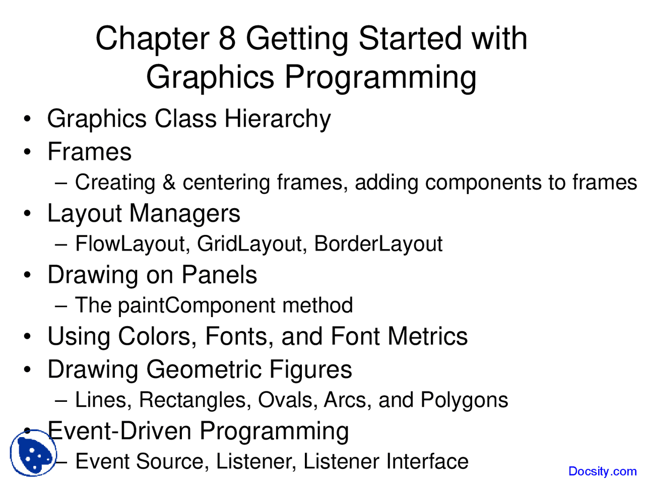 Getting Started Java Programming Language Lecture Slides Docsity 5667