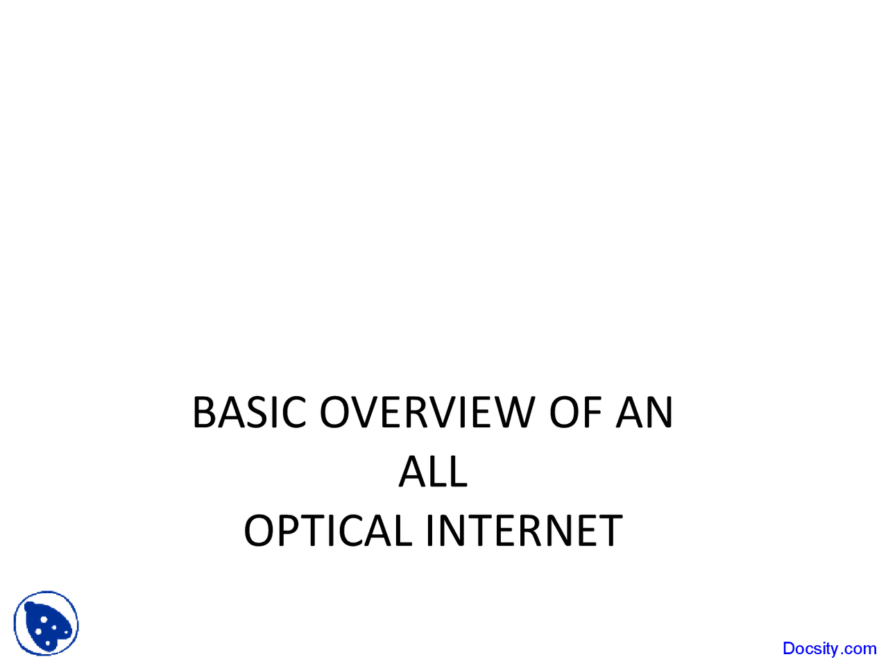 Basicoverview Optical Communications Lecture Slides Docsity